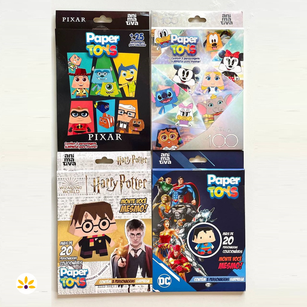 Paper Toys Animativa - Disney 100, Pixar, Harry Potter ou DC Comics ...