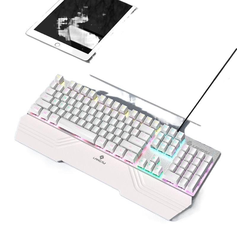 Teclado mecânico de e-sports para jogos Langtu Silver Renhor, azul, vermelho e preto ...