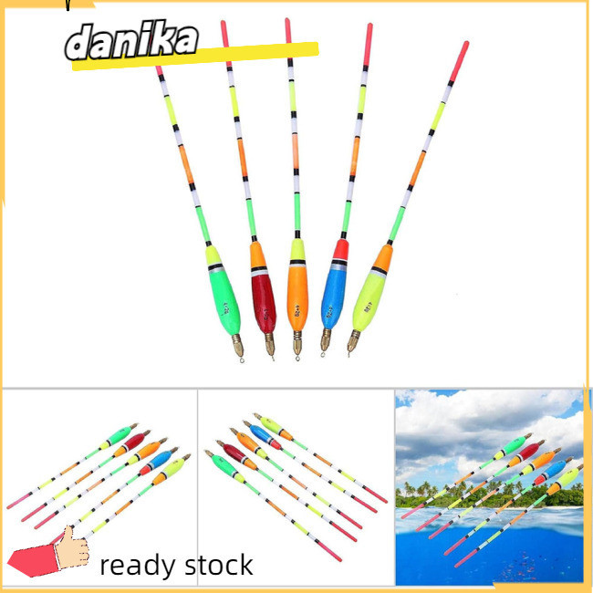 DANI 5PCS Flutuadores De Pesca Balsa Flutuador Em Madeira Bobber Bite ...