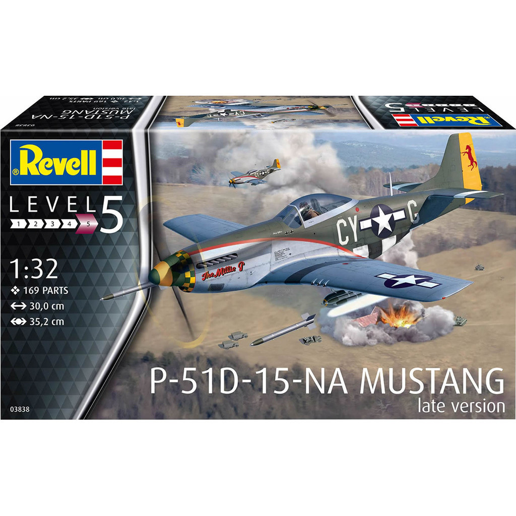 Avião P-51D Mustang Late 1/32 Kit Revell 03838 | Shopee Brasil