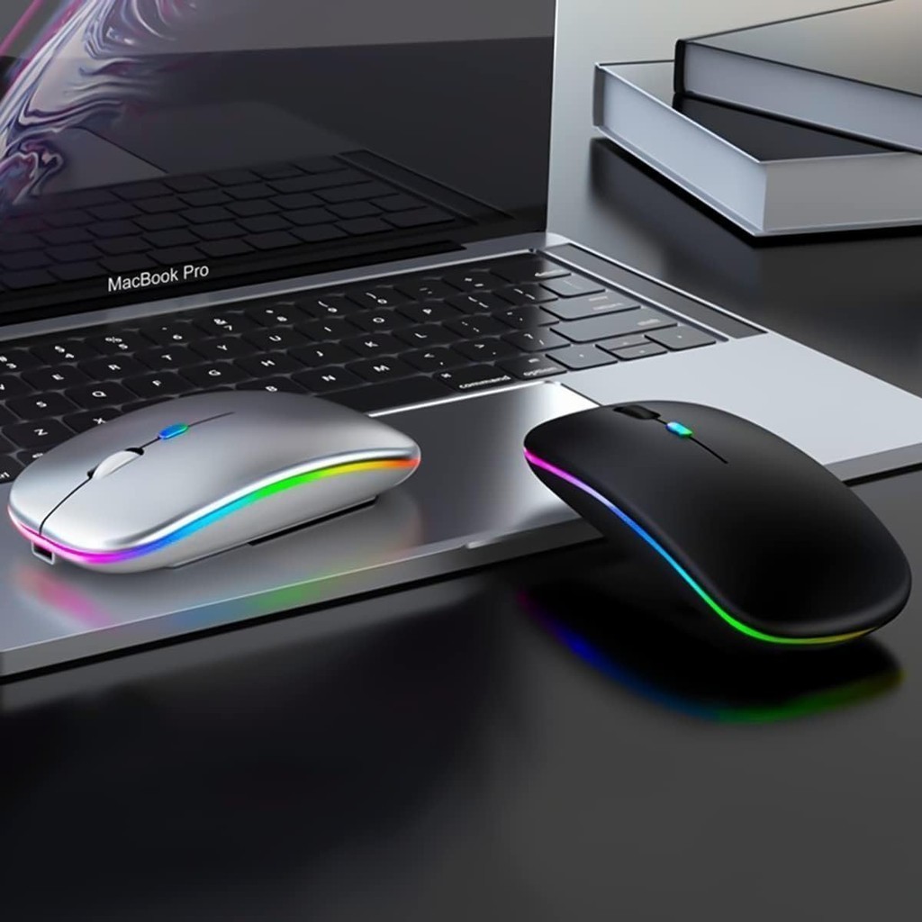 Mouse Sem Fio Wireless Com Bateria Interna Recarregavel 2,4 Ghz Led RGB Home Office | Shopee Brasil