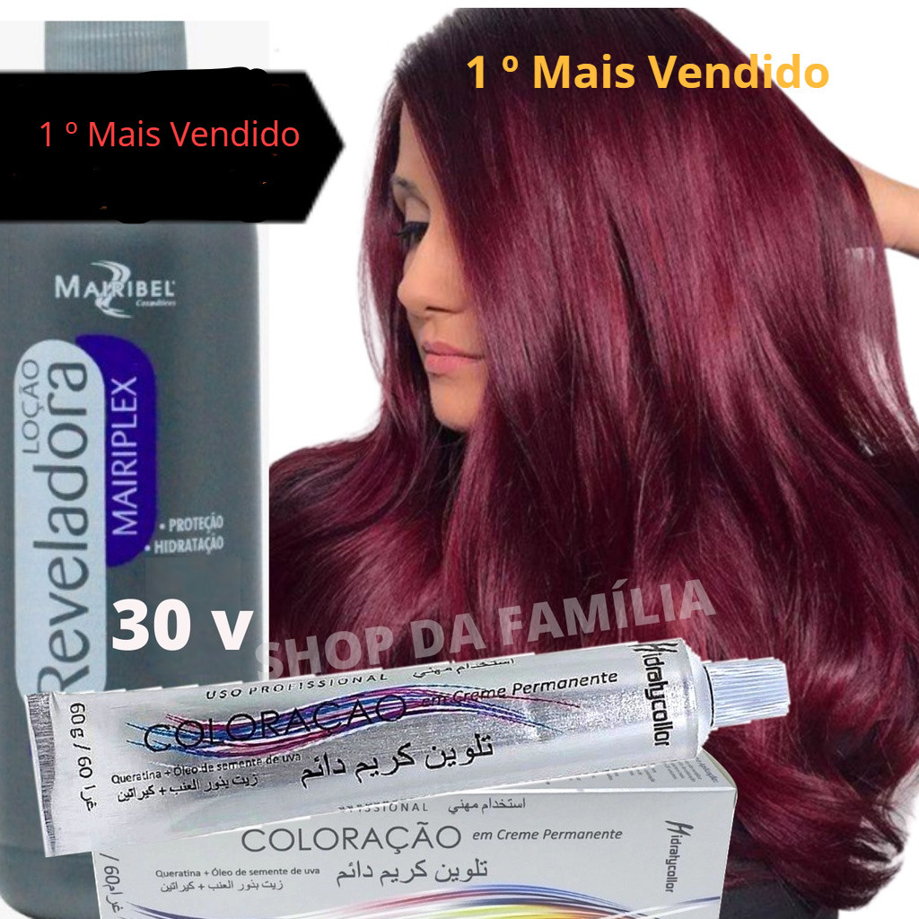 Cor de Tinta Marsala 66.26 + Água Oxigenada 30 vol | Similar Amend ...