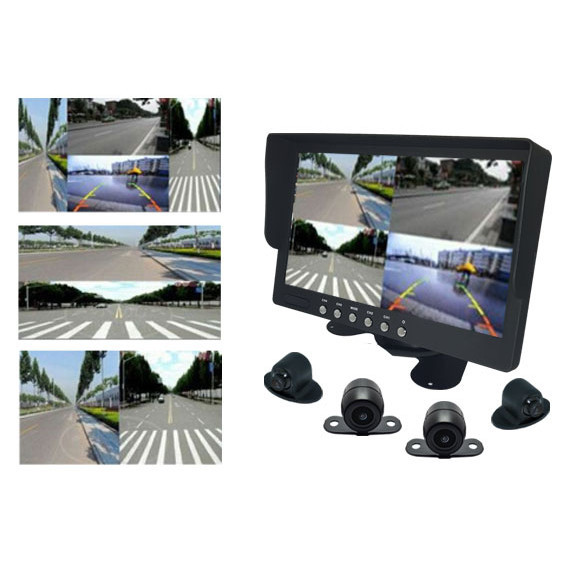 KIT 4 Câmeras Automotivas 12 Volts com Tela Monitor Colorido 7 ...