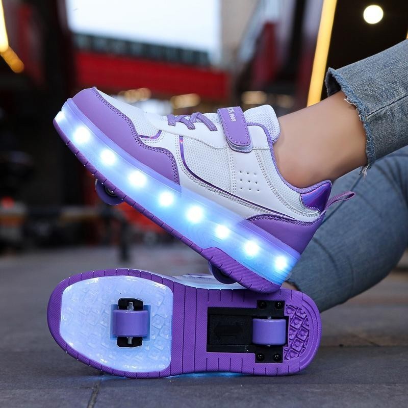 Heelys LED Light Iluminado Roda Dupla Menino E Meninas Tênis Para ...