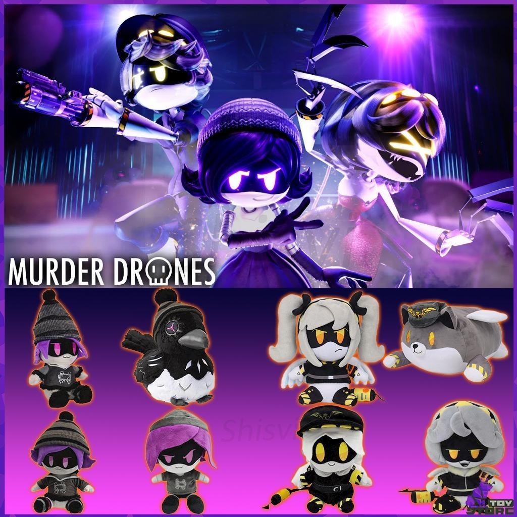 25CM/9.8IN Jogo MURDER DRONES 3 Brinquedos De Pelúcia/Uzi Doorman ...