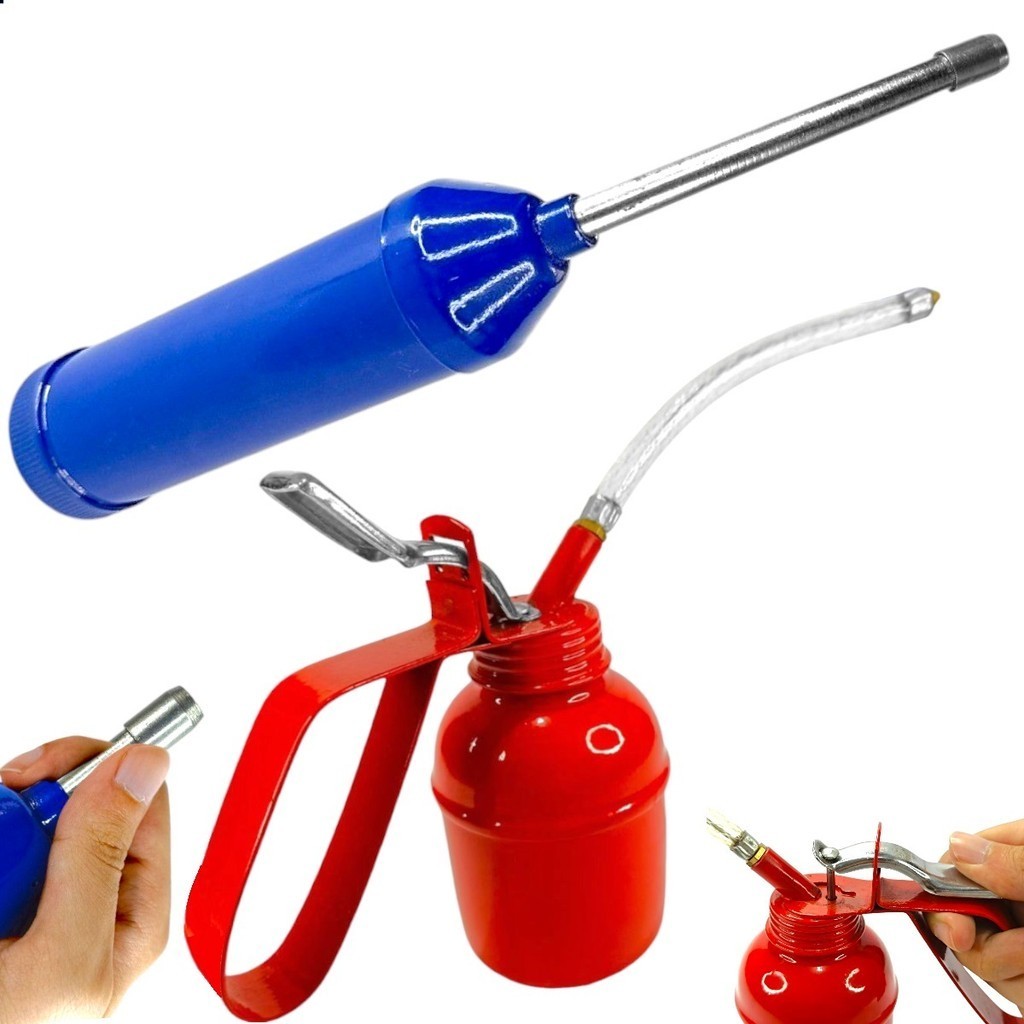 Engraxadeira Manual Bomba de Graxa Vai-Vem Bico Rigido 225g Inox ...