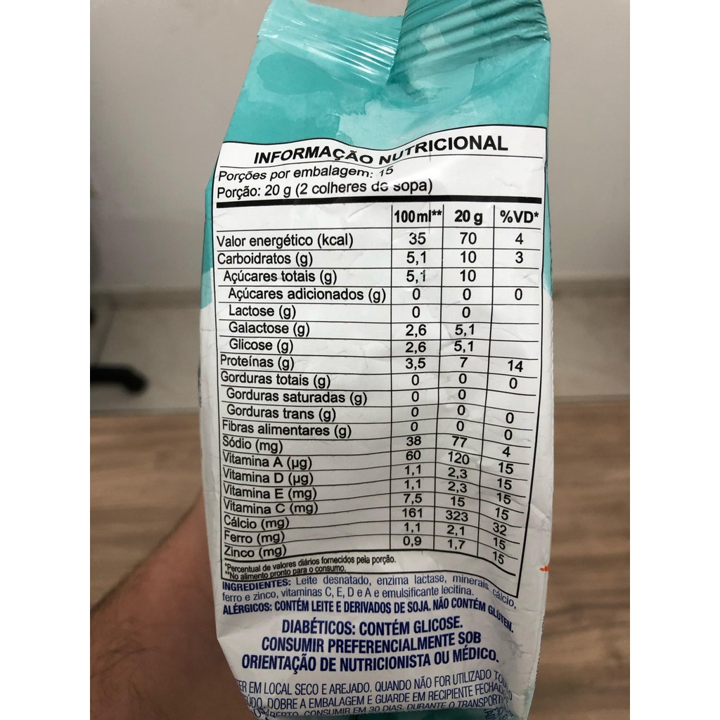 Leite em Pó Desnatado Zero Lactose Batavo Pense Zero 300g – Nutrição ...