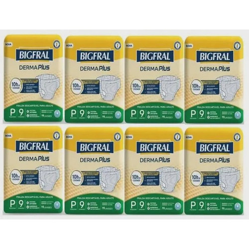 Fralda Bigfral Derma Plus Adulto P Kit c/ 72 Unidades | Shopee Brasil