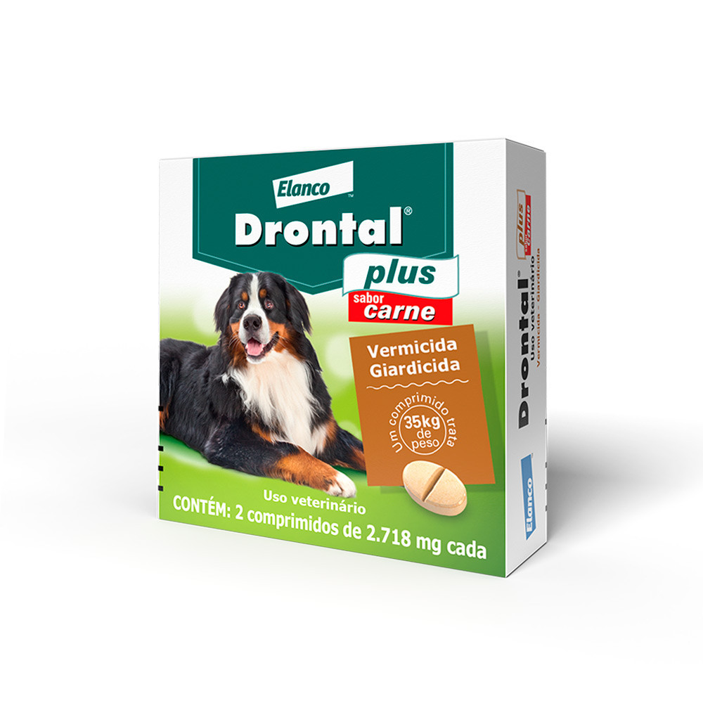 Vermífugo Drontal Plus Cães até 35 kg 2 Comprimidos Elanco | Shopee Brasil