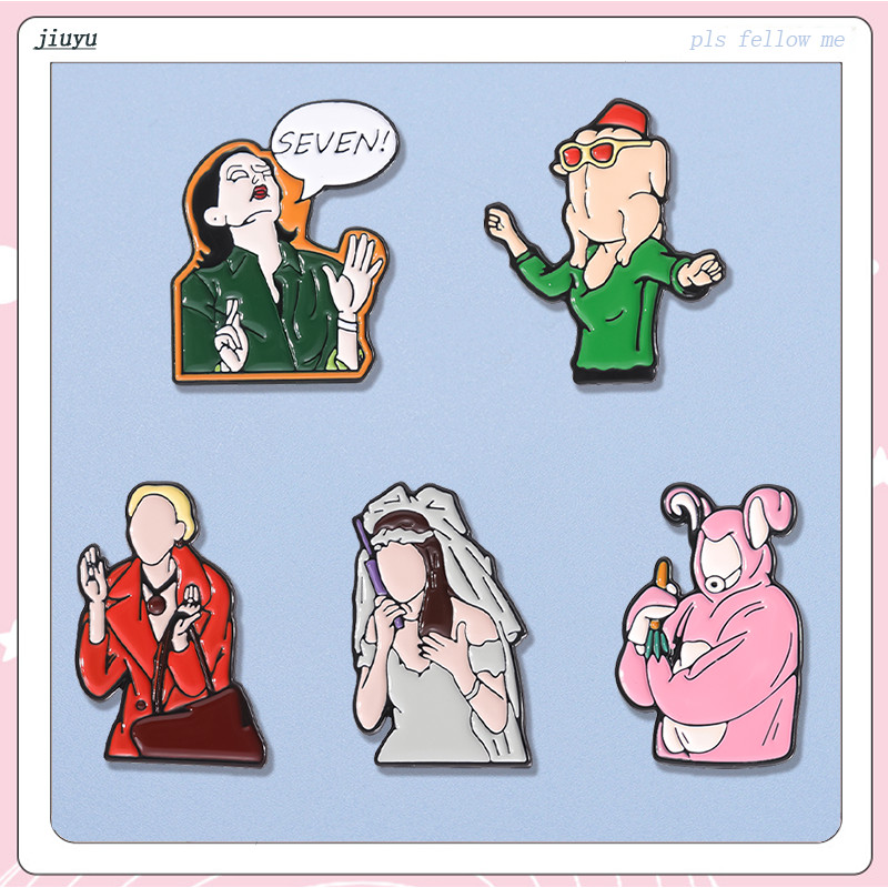 Monica Seven Badges Brooch Pin O Programa De TV Dos Amigos Broches De ...
