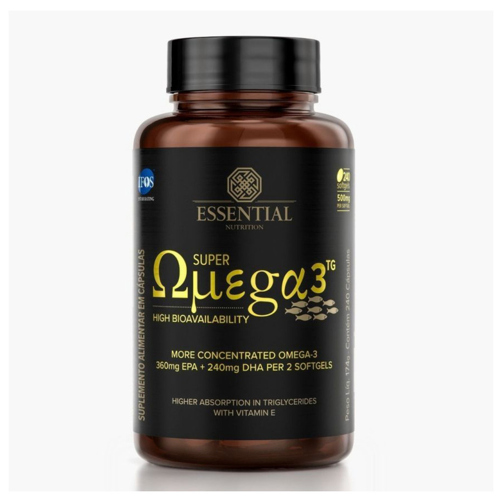 OMEGA 3 TG 1000MG 180 CAPSULAS - ESSENTIAL NUTRITION | Shopee Brasil