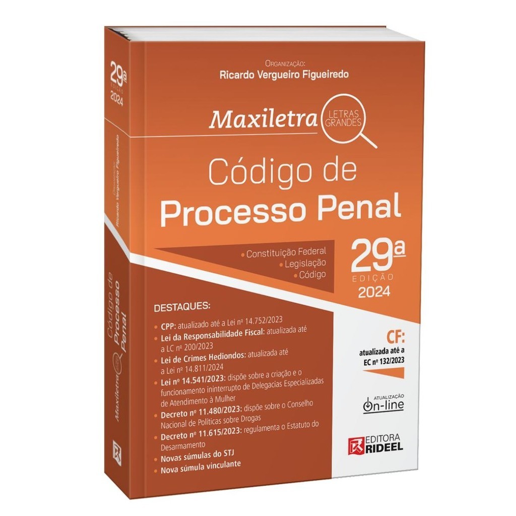 Código de Processo Penal - Maxiletra - CPP 2024 Rideel | Shopee Brasil