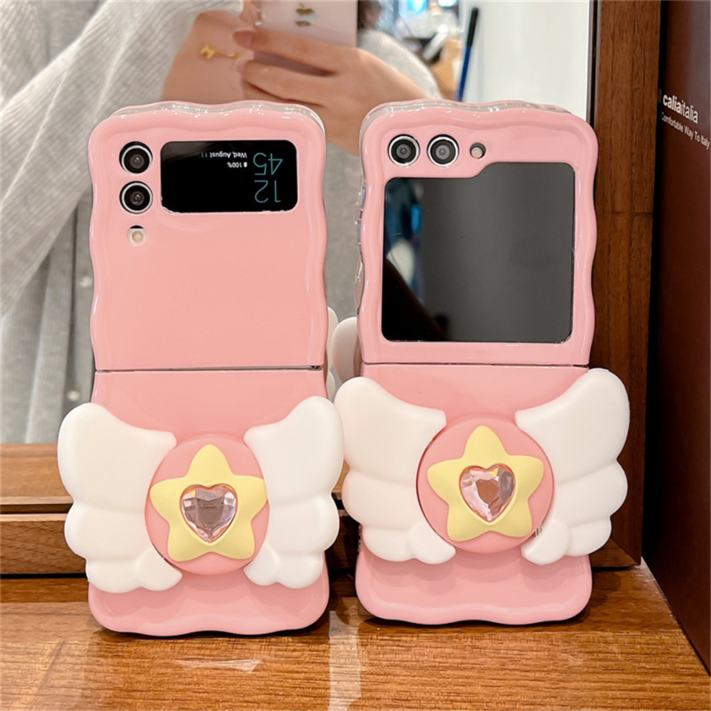 Samsung Z Flip5 4 3 5G Proteção Com Tudo Incluído Caixa Popsocket Asas ...