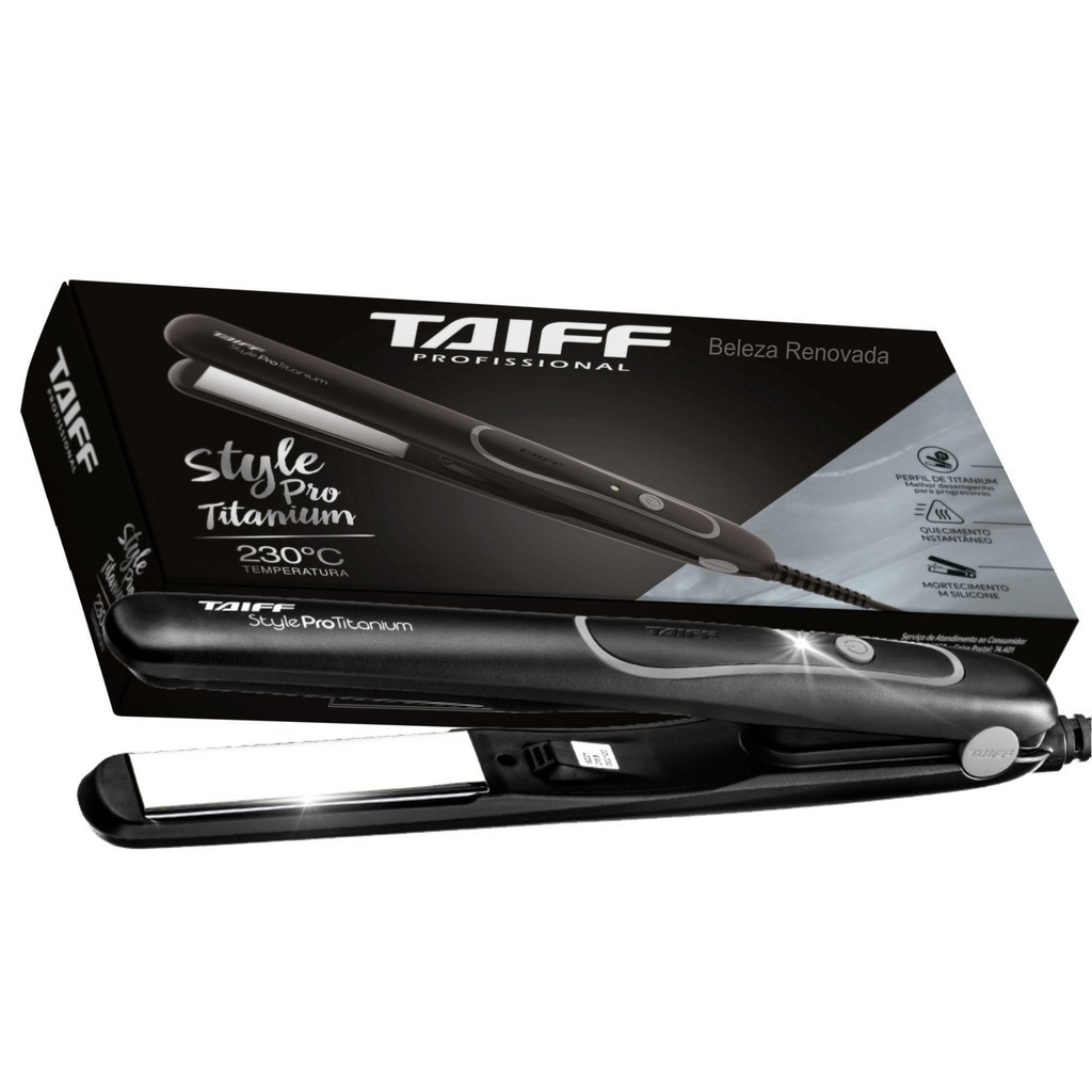 Chapinha prancha de cabelo taiff Style pro titanium bivolt | Shopee Brasil