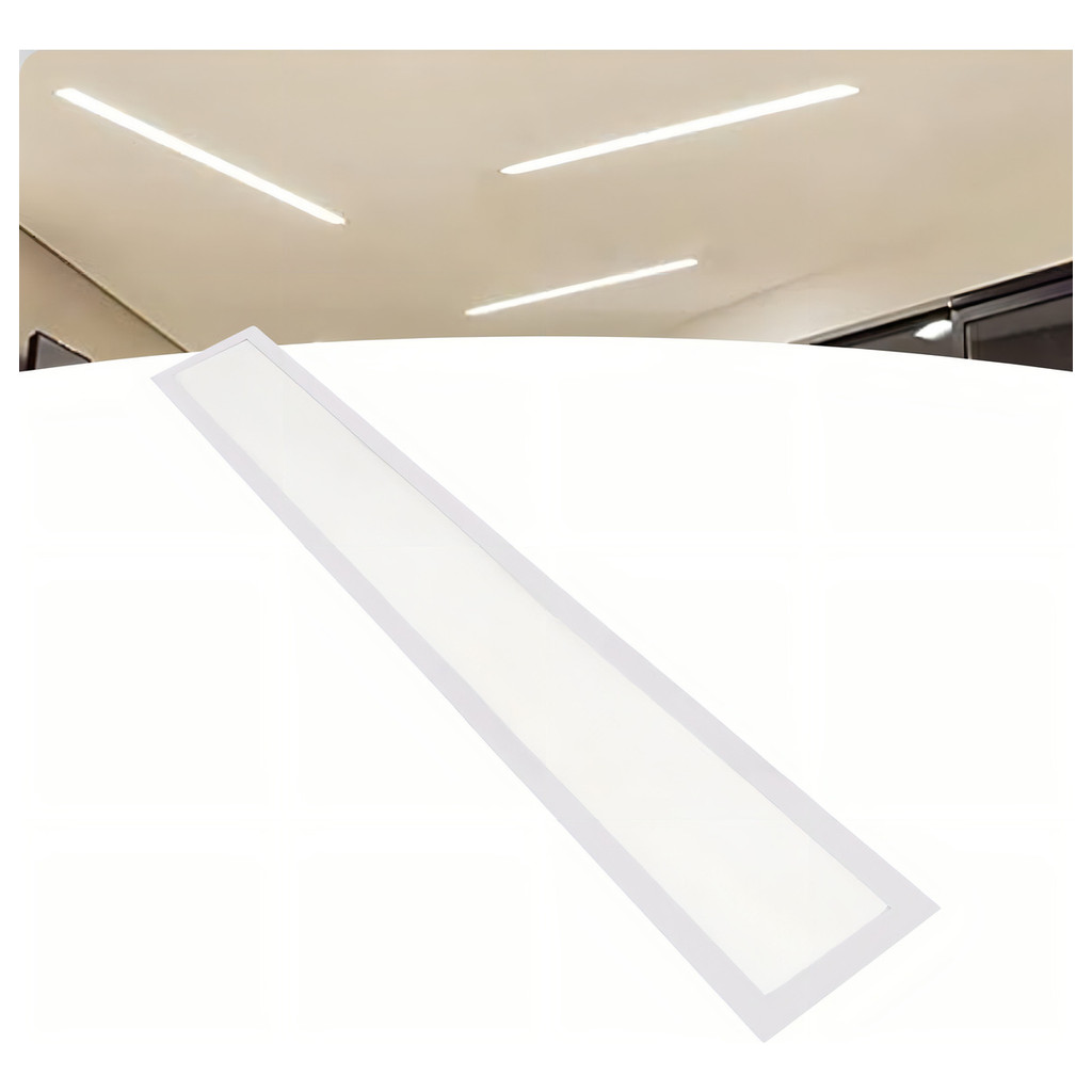 PLAFON LUMINÁRIA LED 120X15 SLIM EMBUTIR 36W 6500K | Shopee Brasil