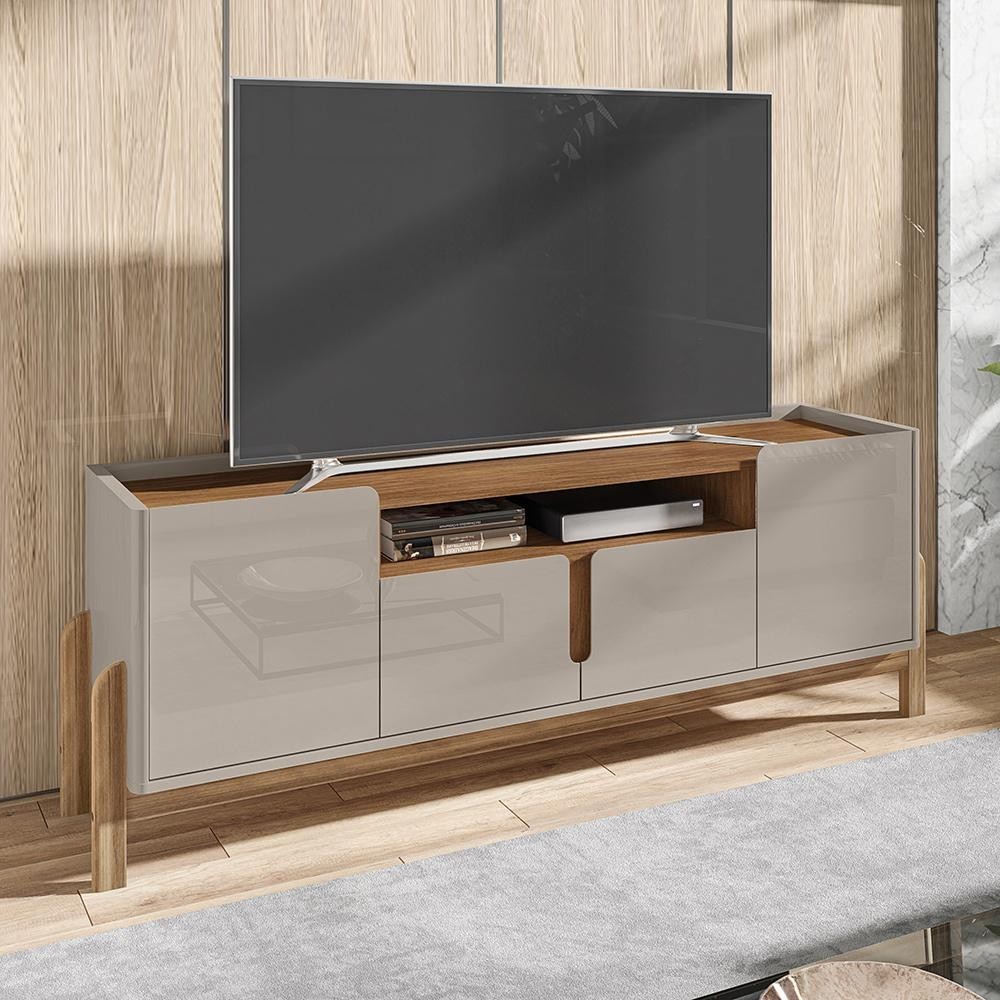 Rack Para TV até 60 Polegadas 170cm Lizz Casa D Off White/Cedro ...