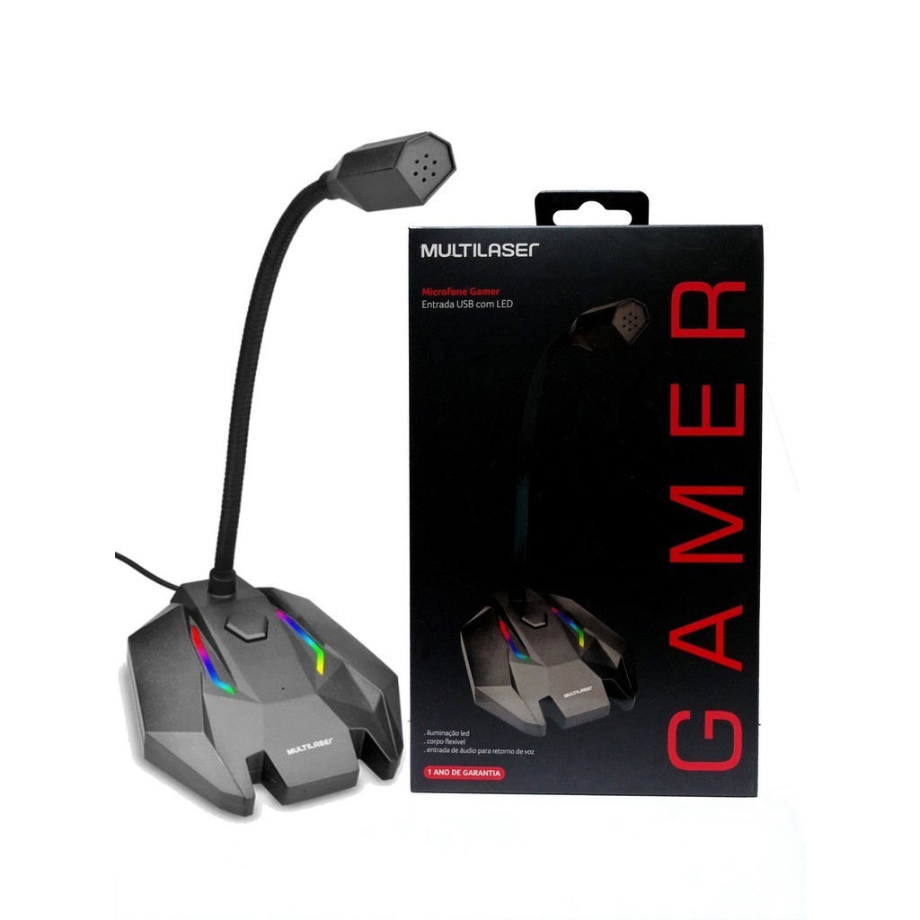 Microfone Gamer Com Leds Usb Setup Multilaser Ph363 | Shopee Brasil