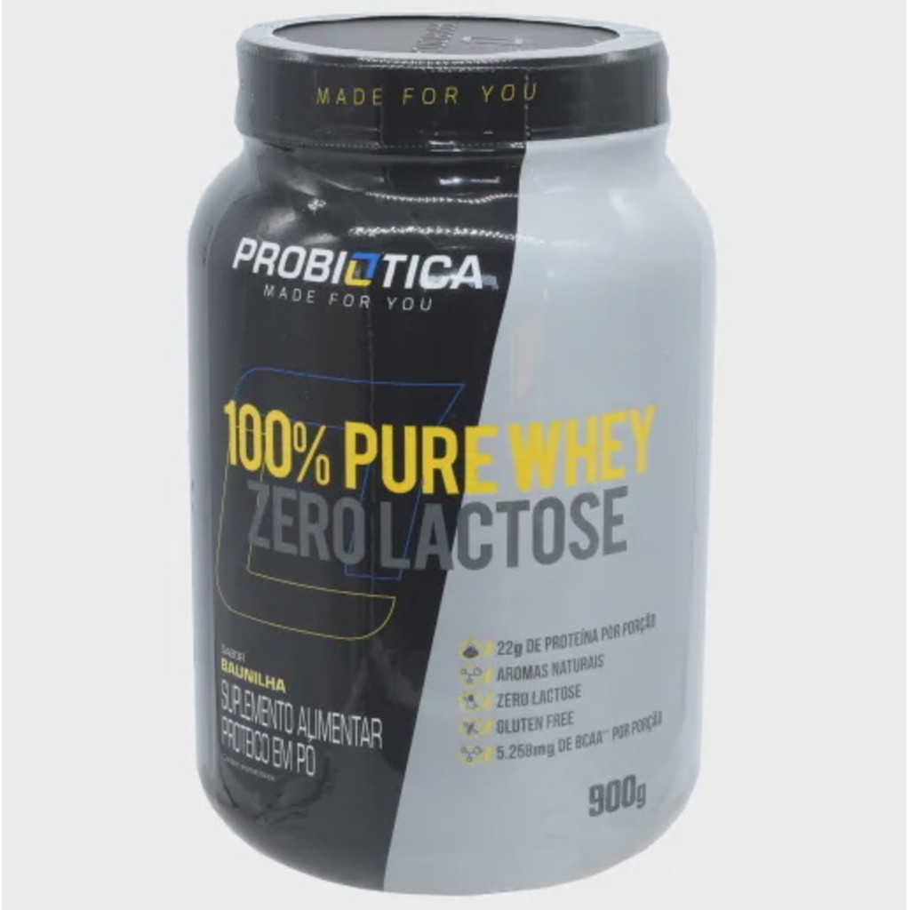 WHEY ZERO LAC 900G BAUNILHA - PROBIOTICA | Shopee Brasil