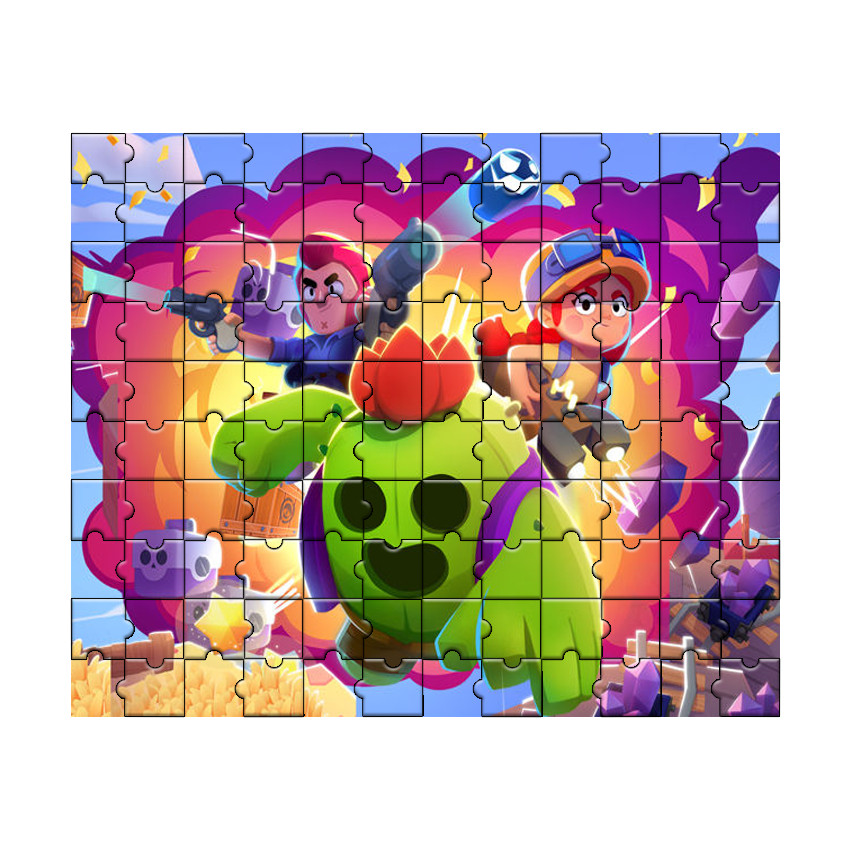 Brawl Stars 】 puzzle 120pcs Quebra-Cabeças De Animação Brinquedos ...