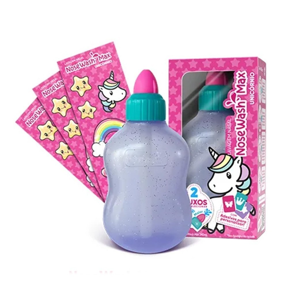 Dispositivo para Lavagem Nasal Agpmed Nosewash Max Infantil Unicórnio 240ml | Shopee Brasil