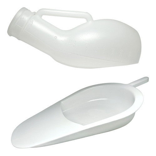 Kit Comadre Hospitalar Grande 2 L Papagaio Urinol Plástico 1 Litro ...