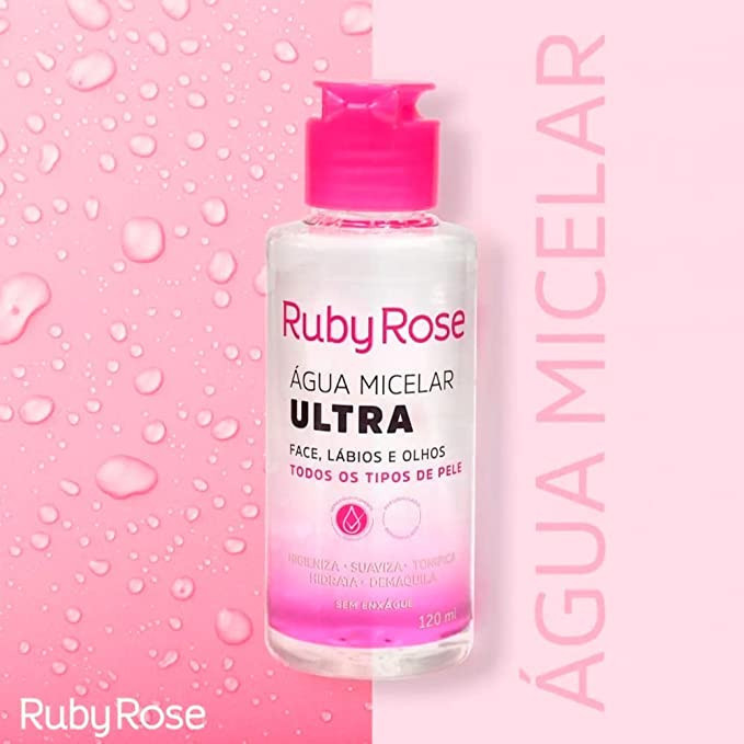 Água micelar ultra Ruby rose para todos os tipos de pele 100ml | Shopee ...