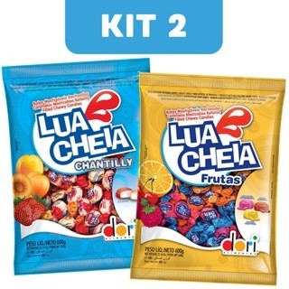 Kit 2 Pacotes Bala Lua Cheia Frutas e Chantilly 600G Dori | Shopee Brasil