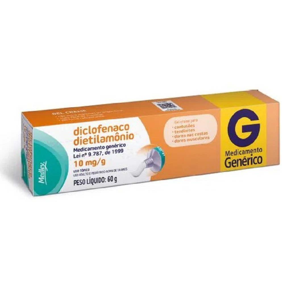 Diclofenaco Dietilamônio 10mg/g Medley Gel Creme com 60g | Shopee Brasil