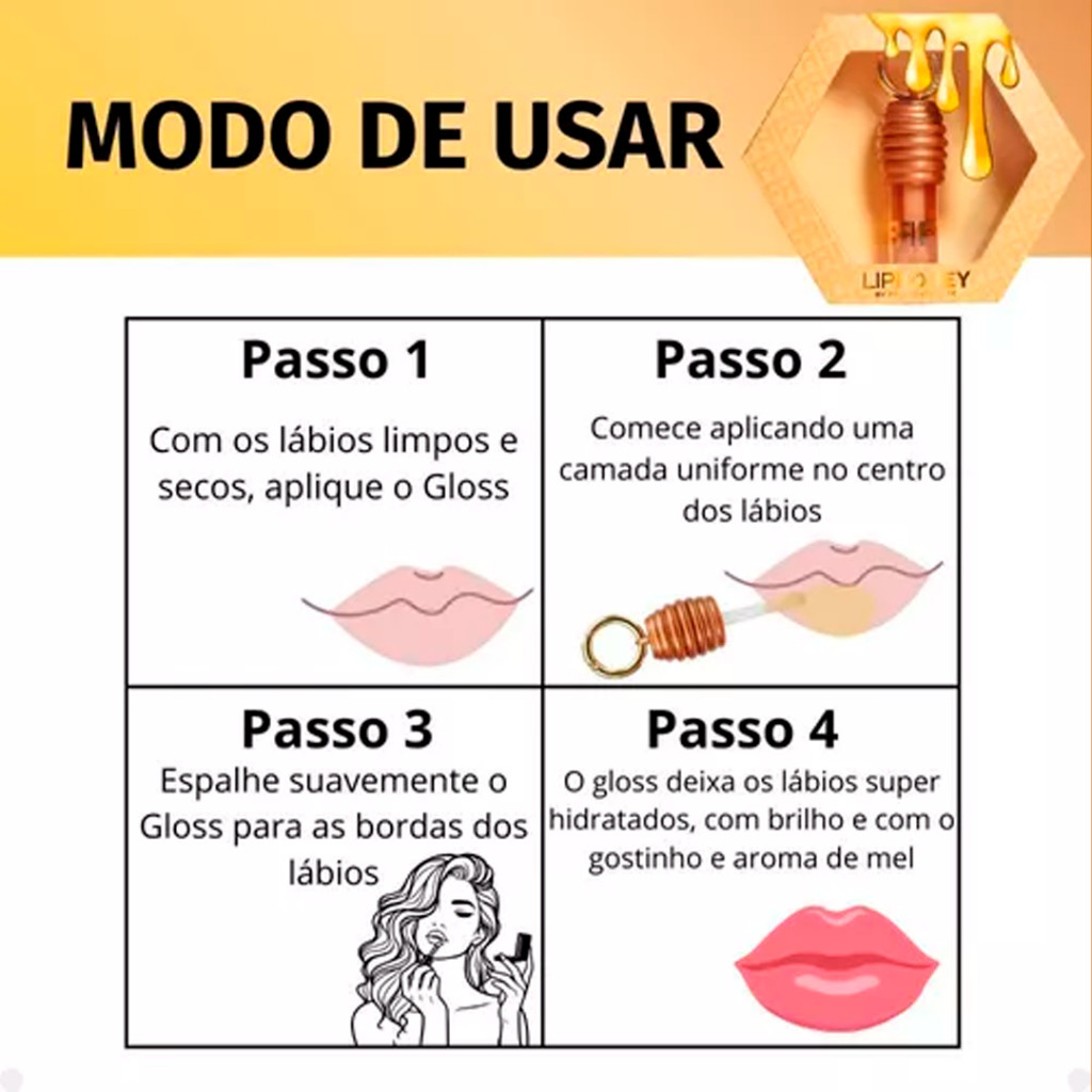 Lip Honey Gloss Labial FRAN Franciny Ehlke | Shopee Brasil