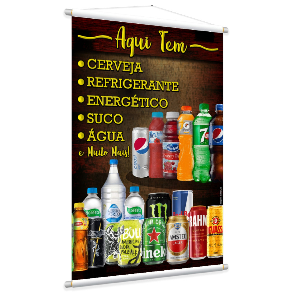 Banner Comercial Pronto Lona Resistente Adega Bar Bebidas Cerveja ...