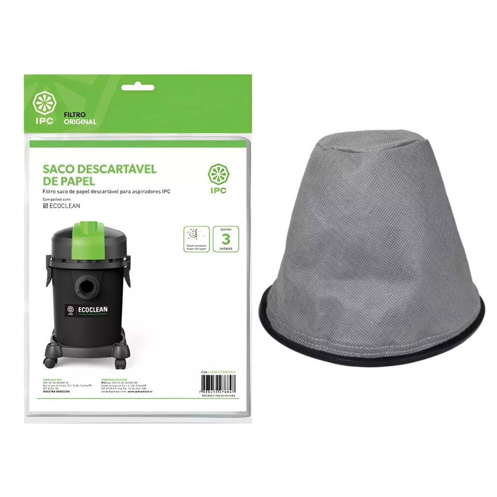 Kit Filtro Pano e Descartável Para Aspirador Ecoclean e Alfa Pro 18 ...