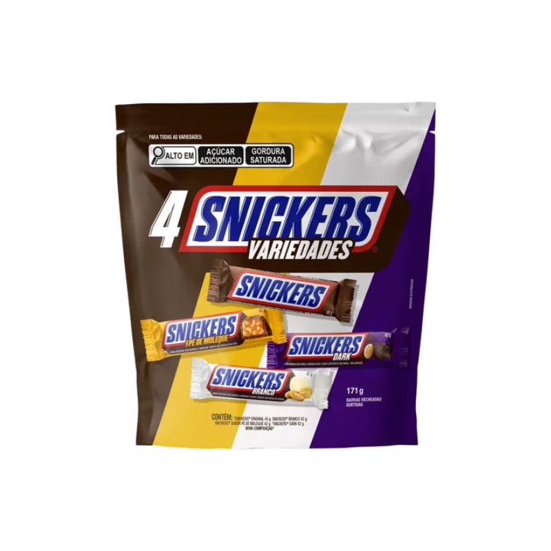 CHOCOLATE SNICKERS SORTIDOS PACOTE 171G | Shopee Brasil