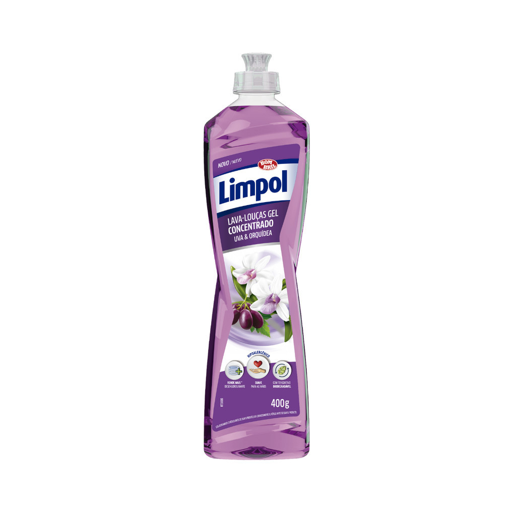 Detergente Concentrado Uva Orquidea Limpol Bombril 400G | Shopee Brasil
