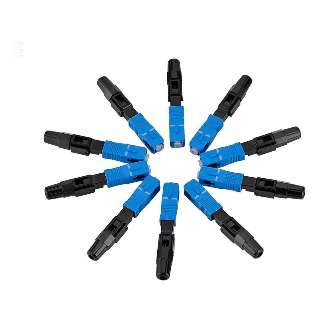 10 Conector De Fibra Optica Ftth Sc Upc Azul Reutilizavel | Shopee Brasil