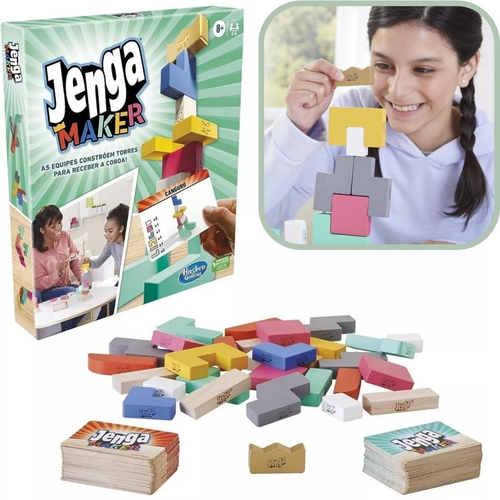 Jogo de Empilhar Original Jenga Maker | Shopee Brasil