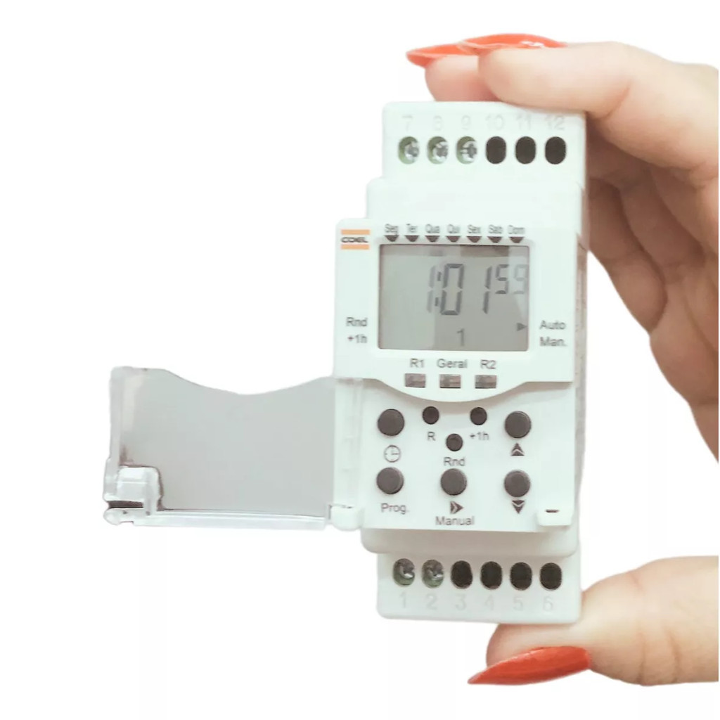 Timer Programador Horário Coel Bwt40hr 1 Saída Bateria Recarregável ...