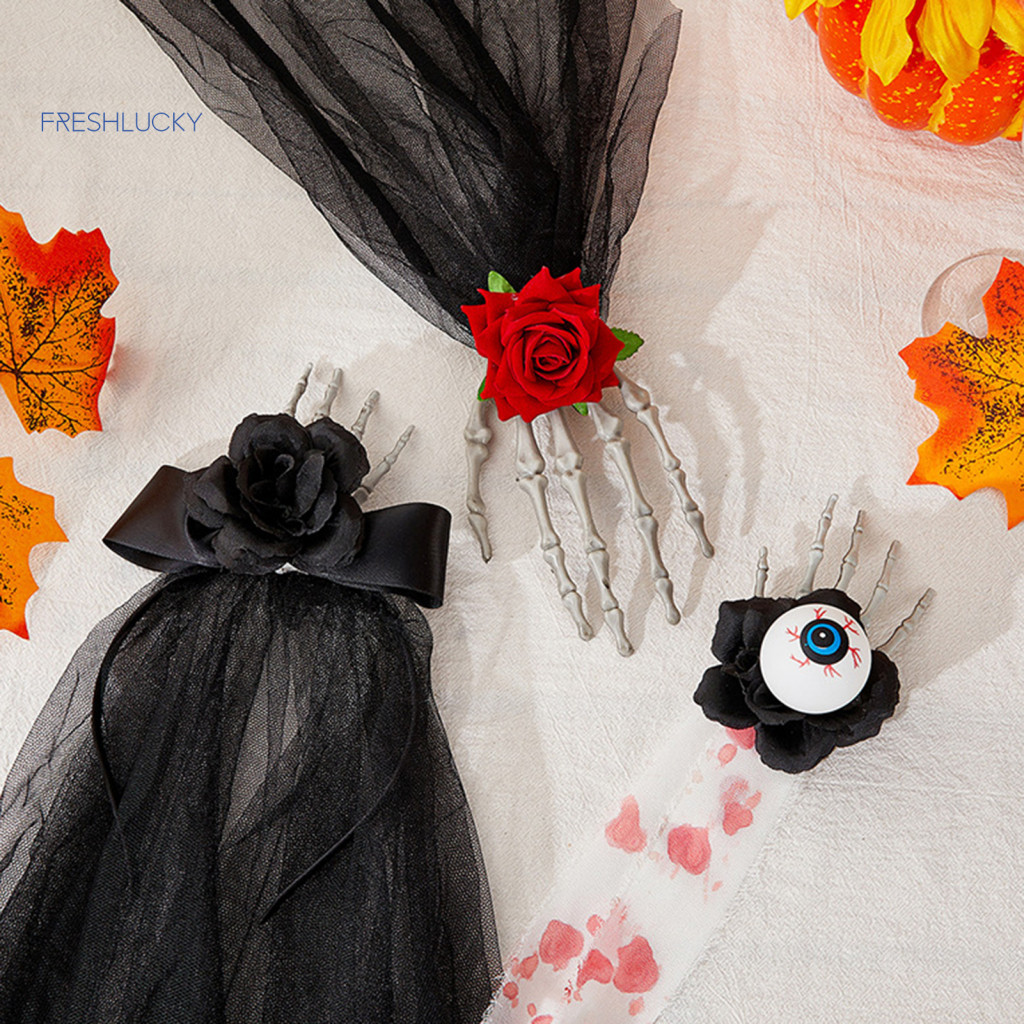 Gothic Hair Accessories Haunting Headwear Spooky Halloween Clips ...