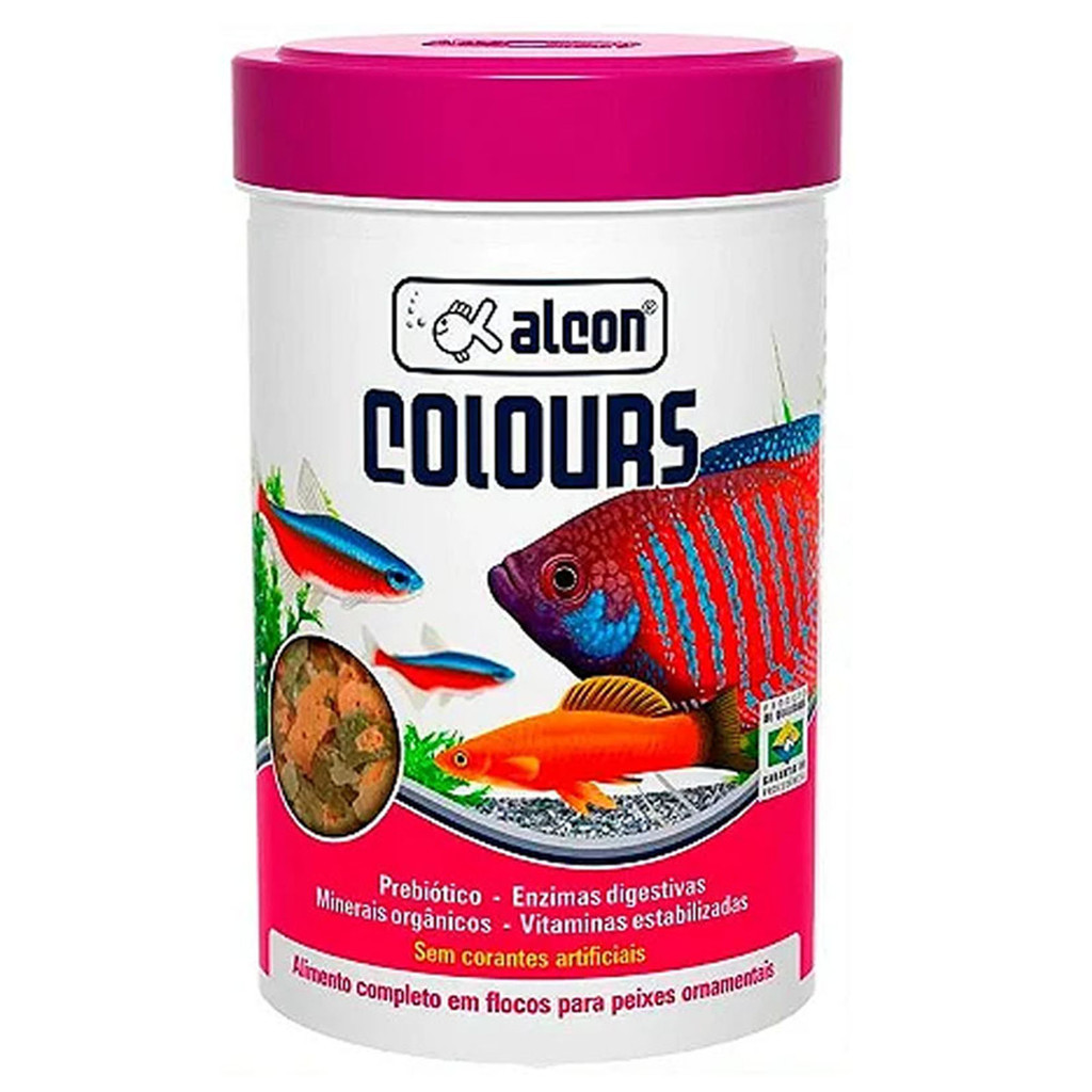 Ração Alcon Colours 50g Alimento Completo para Peixes | Shopee Brasil