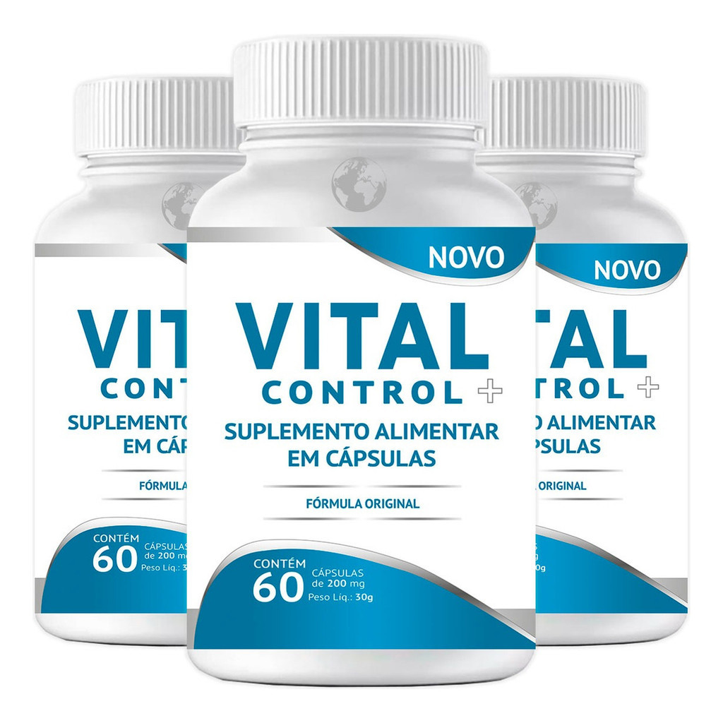 3 Novo Vital Control Original 180 Caps - Fórmula Premium | Shopee Brasil