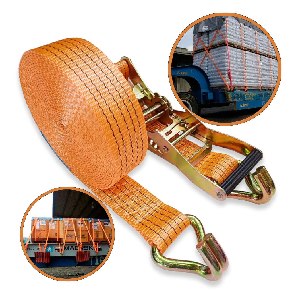 Cinta Com Catraca Amarrar Carga Fita 45mm 5 Toneladas 10 Metros Prender ...