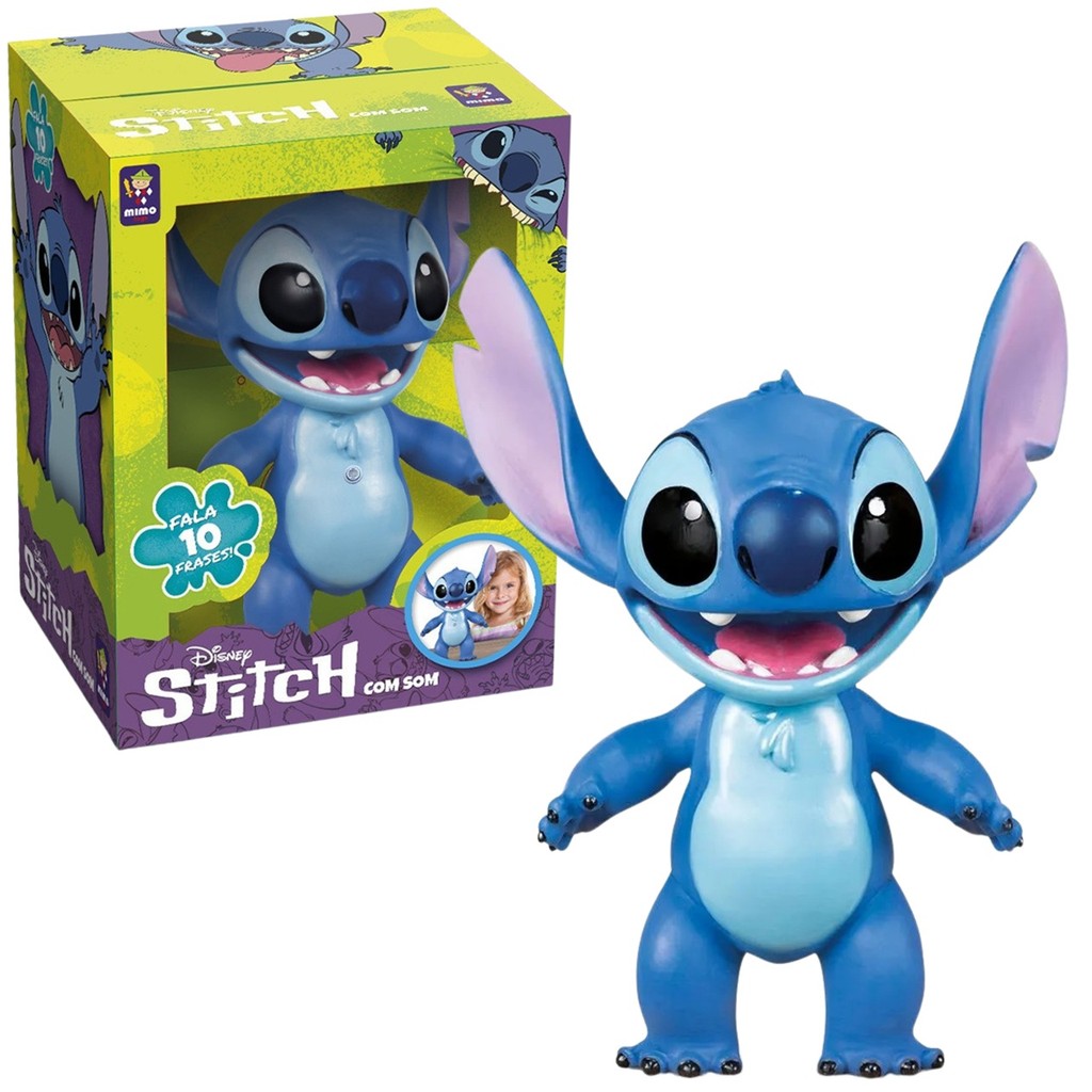 Boneco Lilo Stitch Com Som Fala 10 Frases Filme Disney 40cm | Shopee Brasil