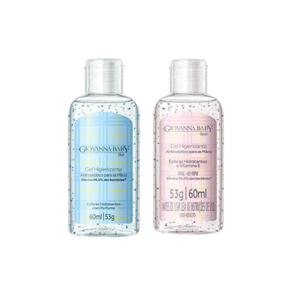 Álcool em Gel Higienizante Giovanna Baby 60ml 70º INPM | Shopee Brasil