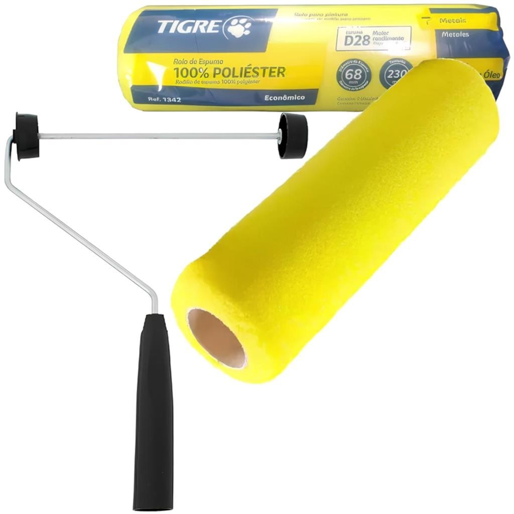 Rolo Pintura rolo para pintar rolo de tinta 23cm rolo Original Tigre ...