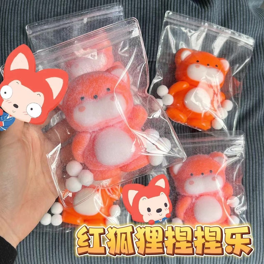 Raposa brinquedo anti stress fofo/anti estresse brinquedo de espremer ...