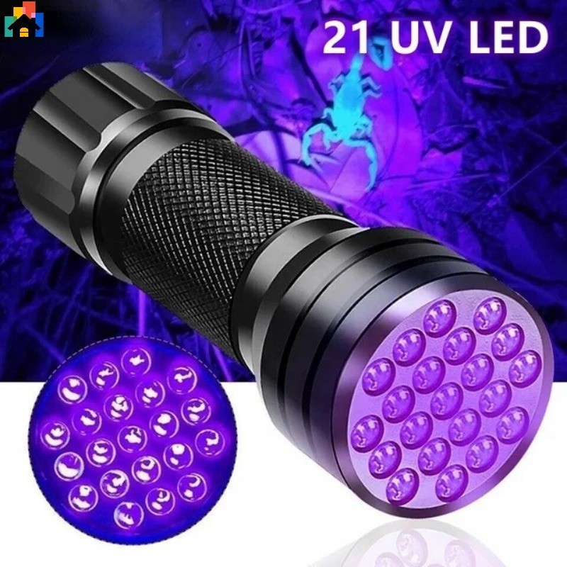 Liga prática 21LED Lanterna UV Eficiente Ultravioleta Torch Ink Dryer Money Fluorecer Detector ...