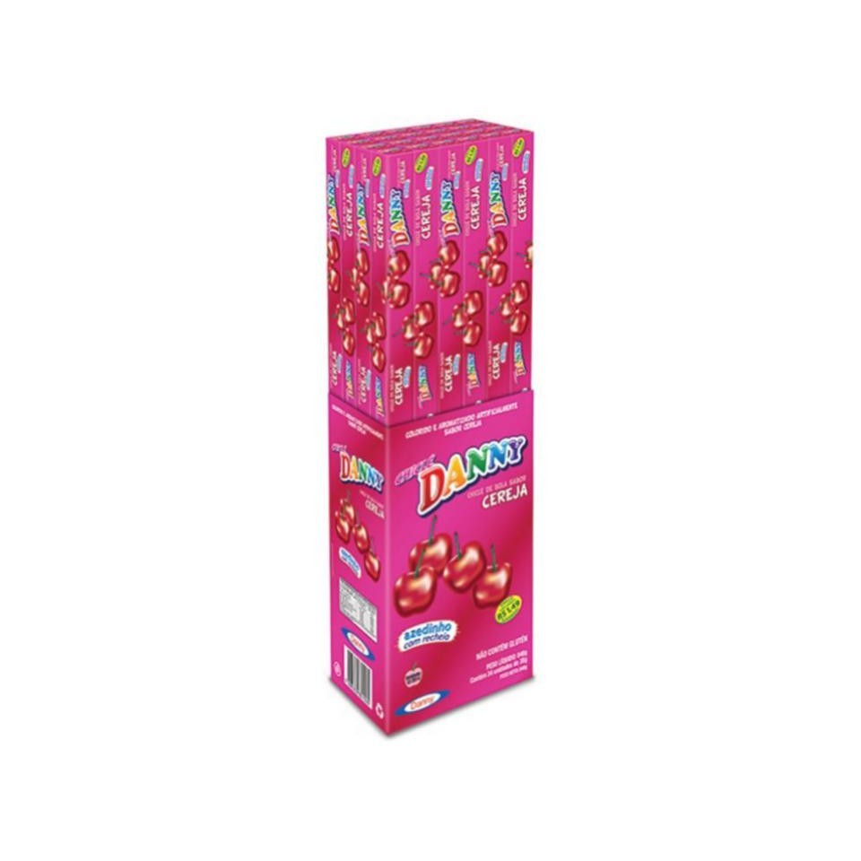 Chiclete Chicletão Danny Cereja 30cm C /24u 840g | Shopee Brasil