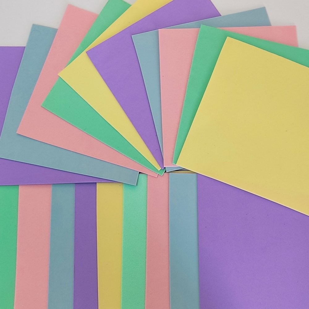 Pacote com 20 EVA Colorido Tom Pastel Candy Color 20x20cm Ideal para ...