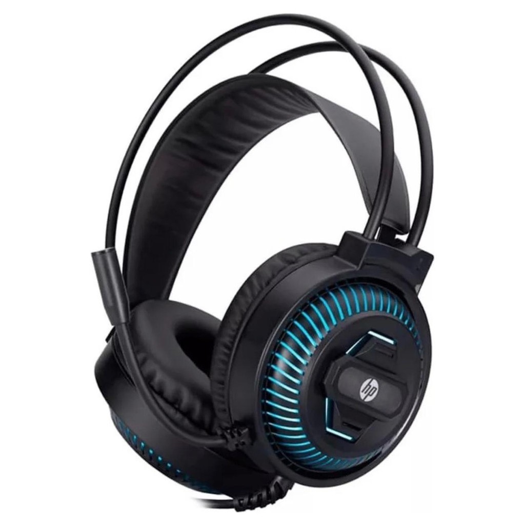 Headset Gamer Hp Conexão P2 Blue Light Dhe-8001 Preto - Escorrega o Preço