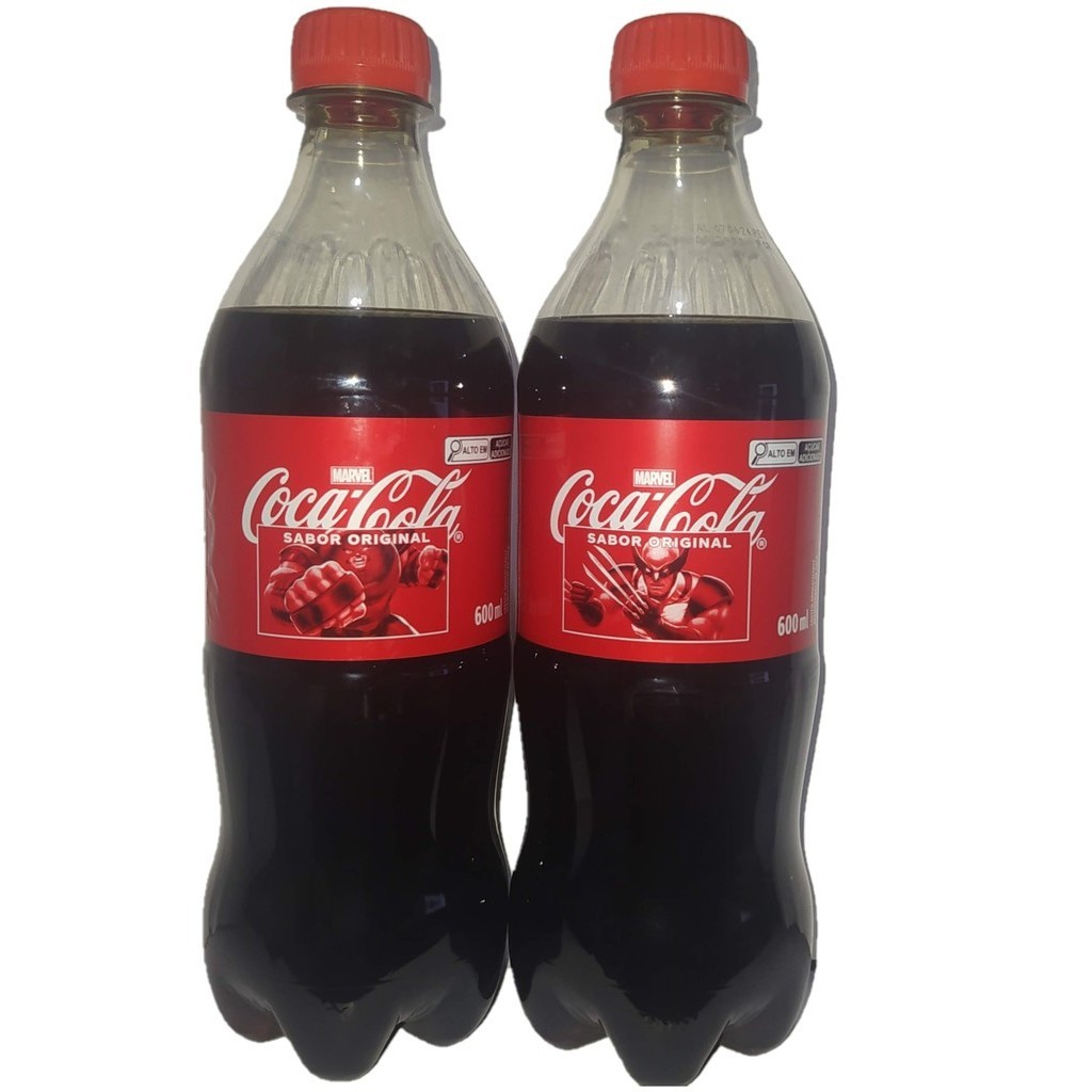 Kit 2 Coca Cola Marvel Wolvenine e Juggernaut Duas Garrafas 600 ml Coca ...