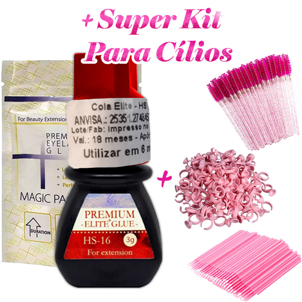 Cola Elite Hs16 3ml 5ml 10ml Alongamento de Cílios Black Glue Hs-16 ...